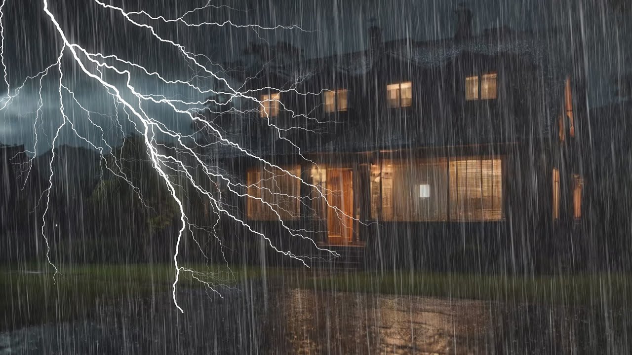 Rain Sounds For Sleeping, Thunderstorm, Rain and Thunder, 10 Hour Rain ...