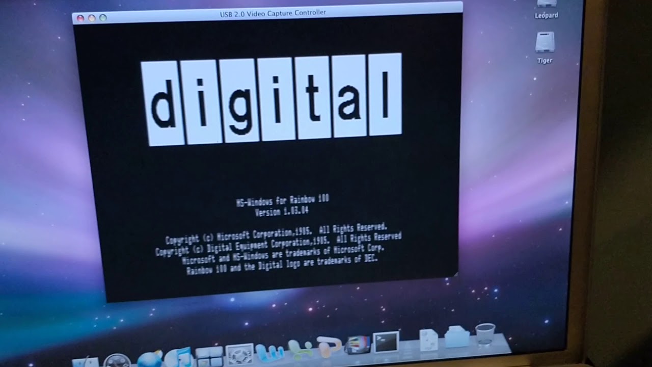 Windows 1.0 DEC Rainbow - YouTube