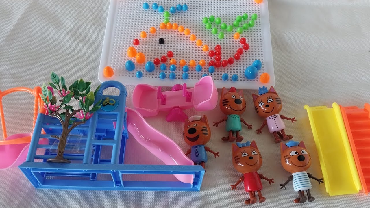 3 Minutes Satisfying with Unpacking cute game three cats and mosaic#tre ...