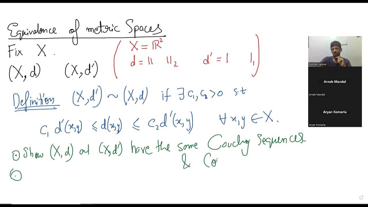 Strong equivalence of Metric Spaces and applications to matrices - YouTube