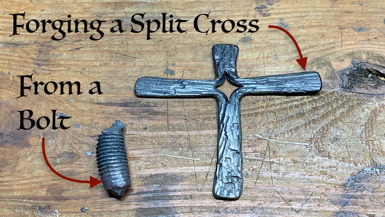 Forging a Cross from a Rusty Bolt - Blacksmithing - YouTube