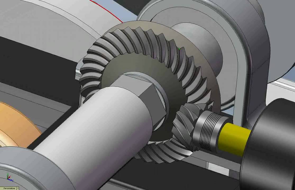 Engrenagens girando no SolidWorks - Gear-Mate - YouTube
