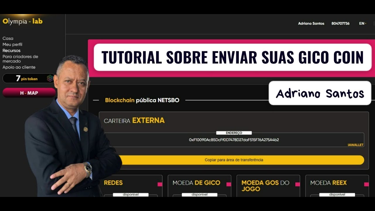 Como enviar as GICO COIN para Olimpia Lab | É mesmo preciso? | Adriano ...