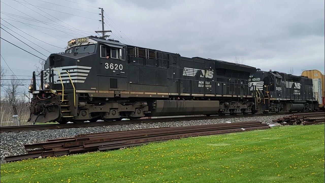 NS 31M heading south from Blaha 20 with High hood trailing on 5/2/2022 - YouTube