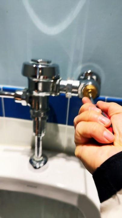 How to turn off water for Sloan toilet valve? - YouTube