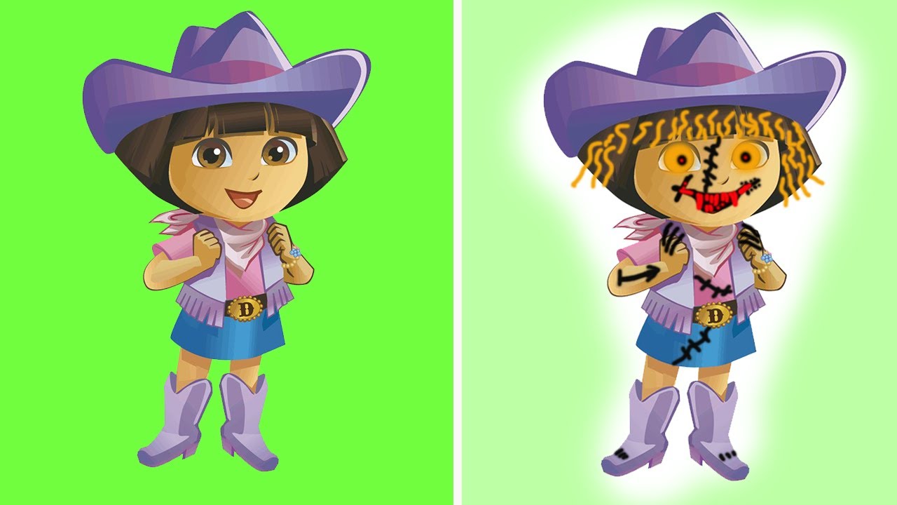 Dora The Explorer Cowgirl HORROR VERSION 😱 Fanmade Animation - YouTube