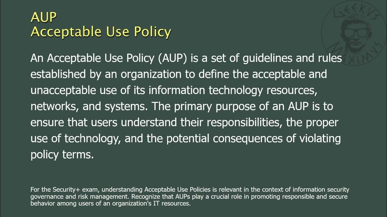 AUP - Acceptable Use Policy - YouTube