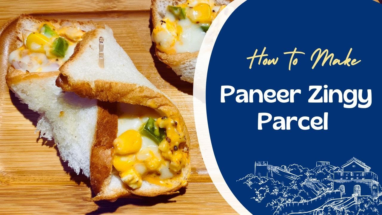Paneer zingy parcel || Instant Snack Recipe Bread Parcel || kids ...