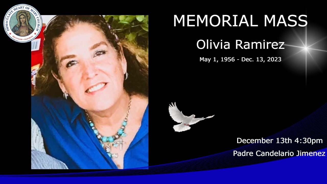 MEMORIAL MASS - Olivia Ramirez - YouTube