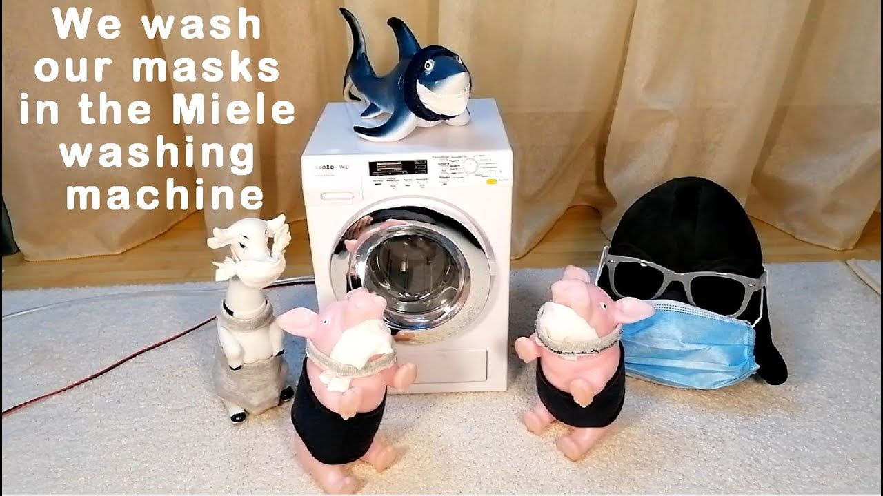 We wash our masks in the Miele washing machine by HAPPY PIGS (Miele toy ...