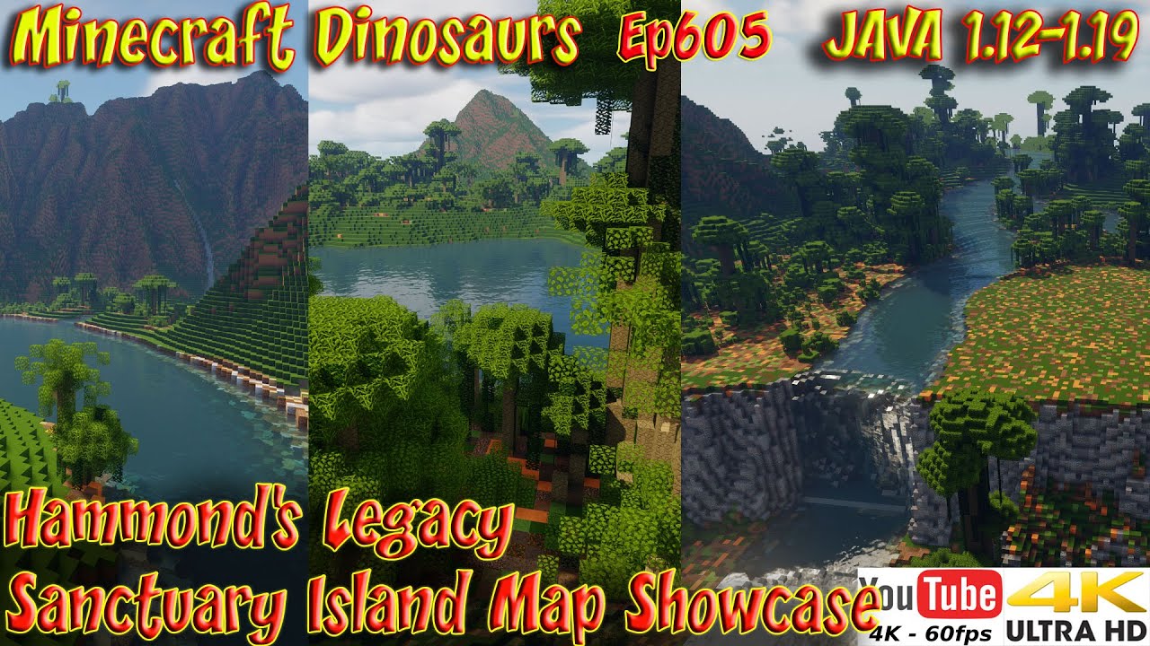 Hammond's Legacy Sanctuary Island Map Showcase 4K60FPS JAVA 1.12.2 - 1. ...