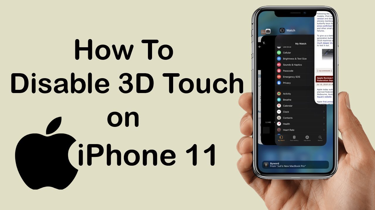 How to Disable 3D Touch on Apple iPhone 11 - YouTube