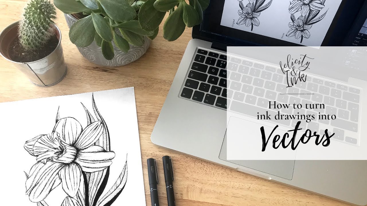How To Quickly Turn Ink Drawings Into Vectors Using Photoshop ...