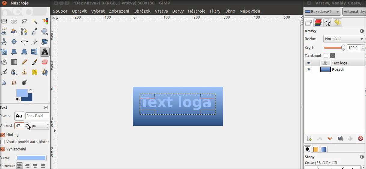 Gimp: embosed text - YouTube