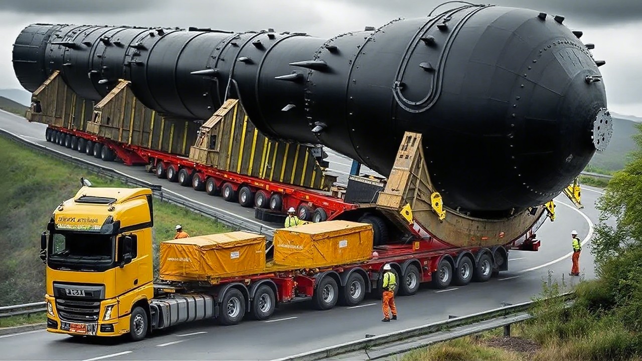 Most Dangerous Transport Skill Operations Oversize Truck | Extremely ...