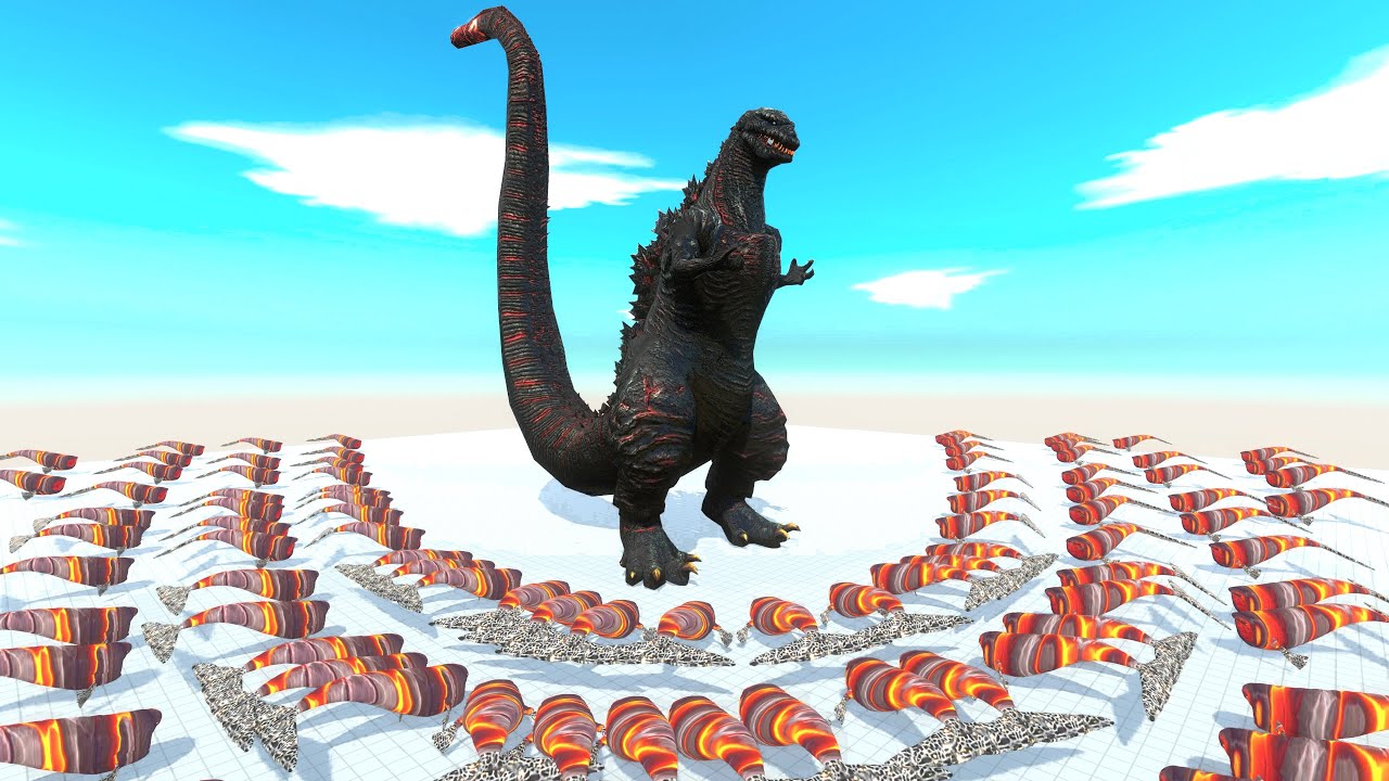 Godzilla VS Red Bloop Challenge - Mutant Bloop Destroy ALL Godzilla ...