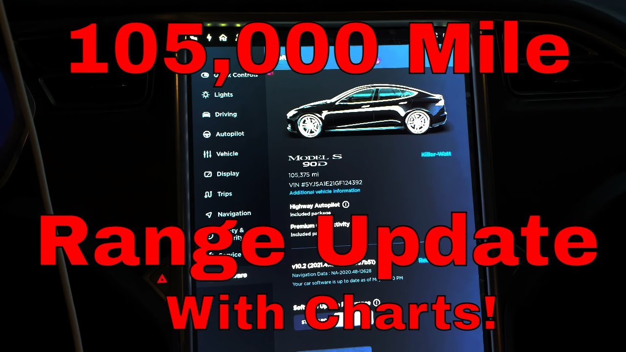 Tesla Range Degradation 105000 Miles 5 Yr 7Wk Ownership W/Chart - YouTube
