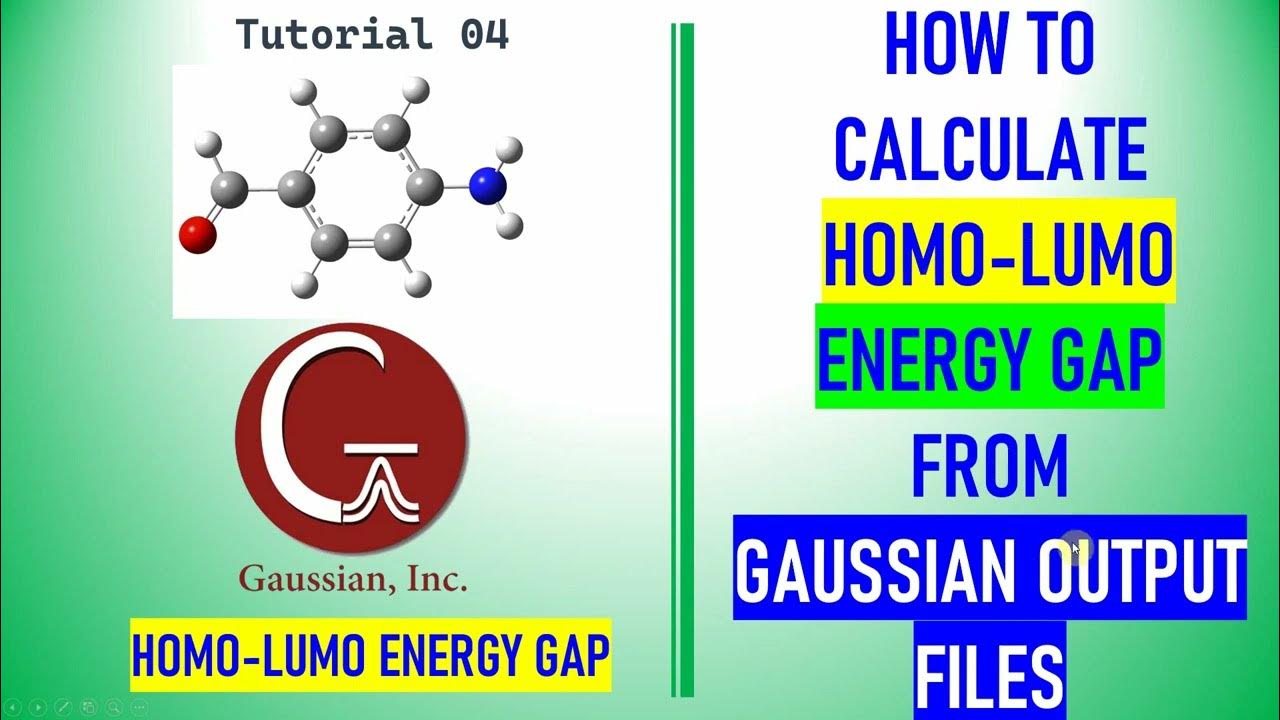 How to Calculate HOMO LUMO Energy Gap - YouTube