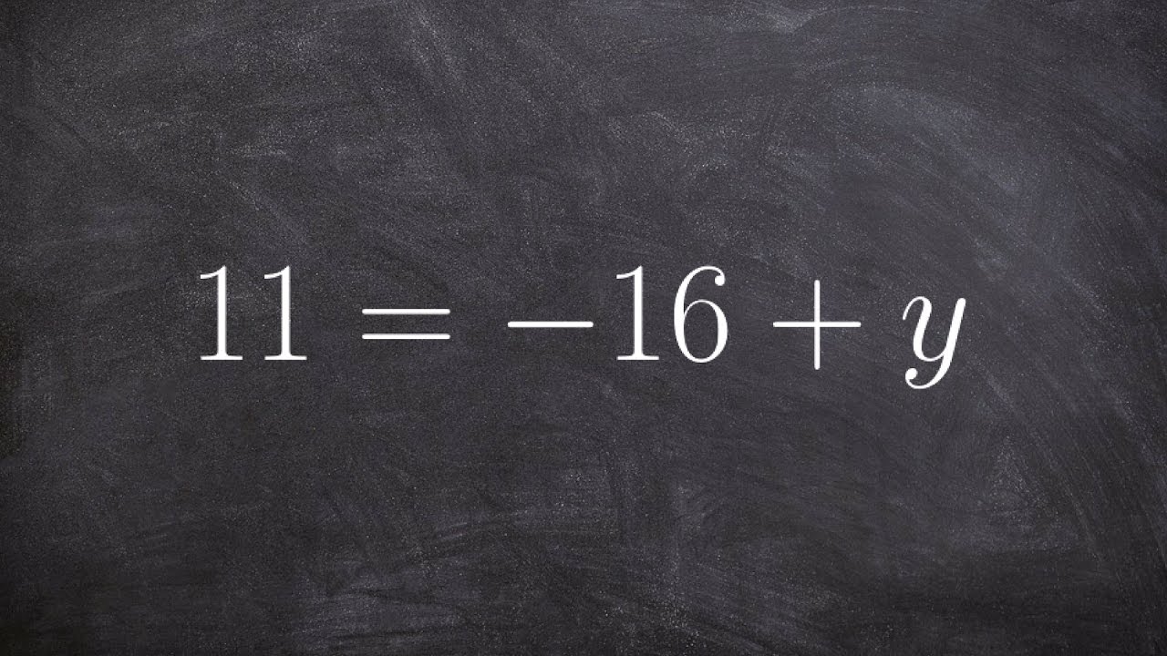 Rearranging your terms to solve a one step equation - YouTube