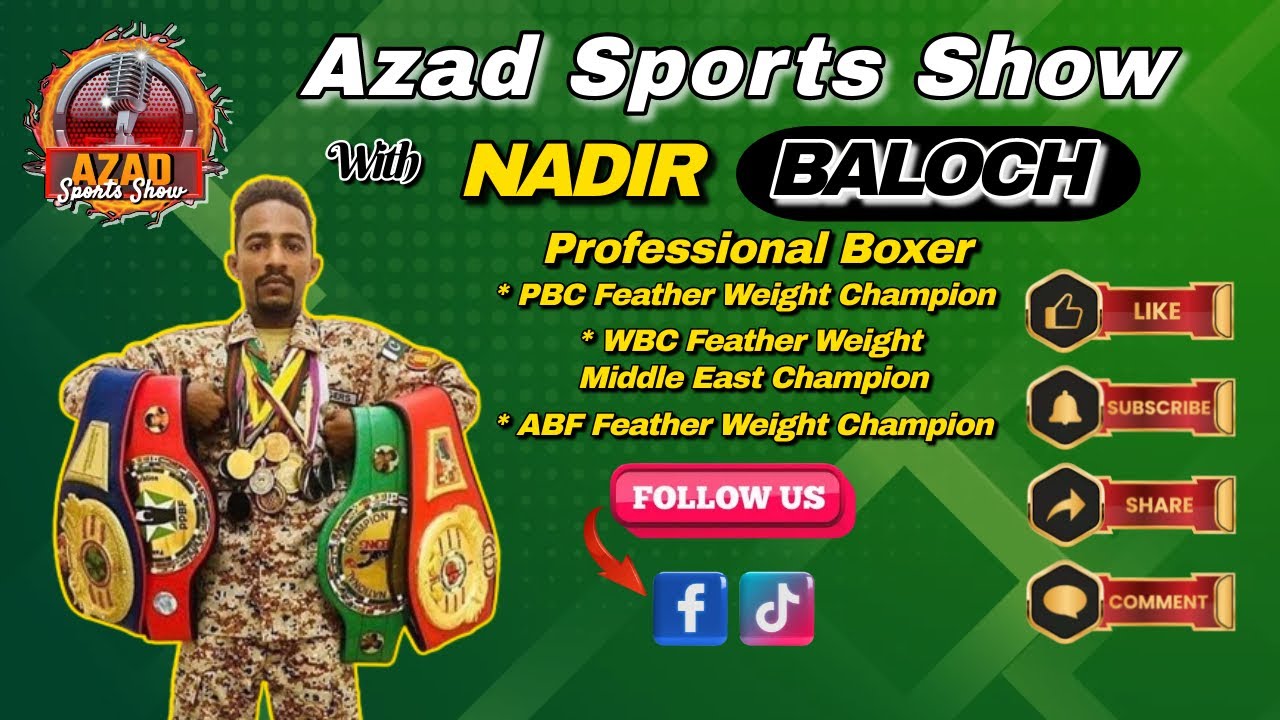 Azad Sports Show with Nadir Baloch - YouTube