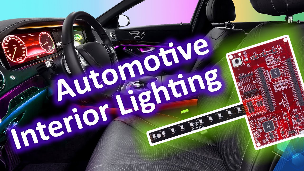 Automotive ISELED® Ambient Lighting Using dsPIC33CK DSCs - YouTube