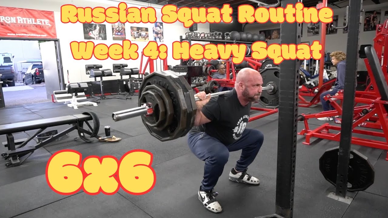 Russian Squat Routine. Week 4. Back Squat 6x6 - YouTube