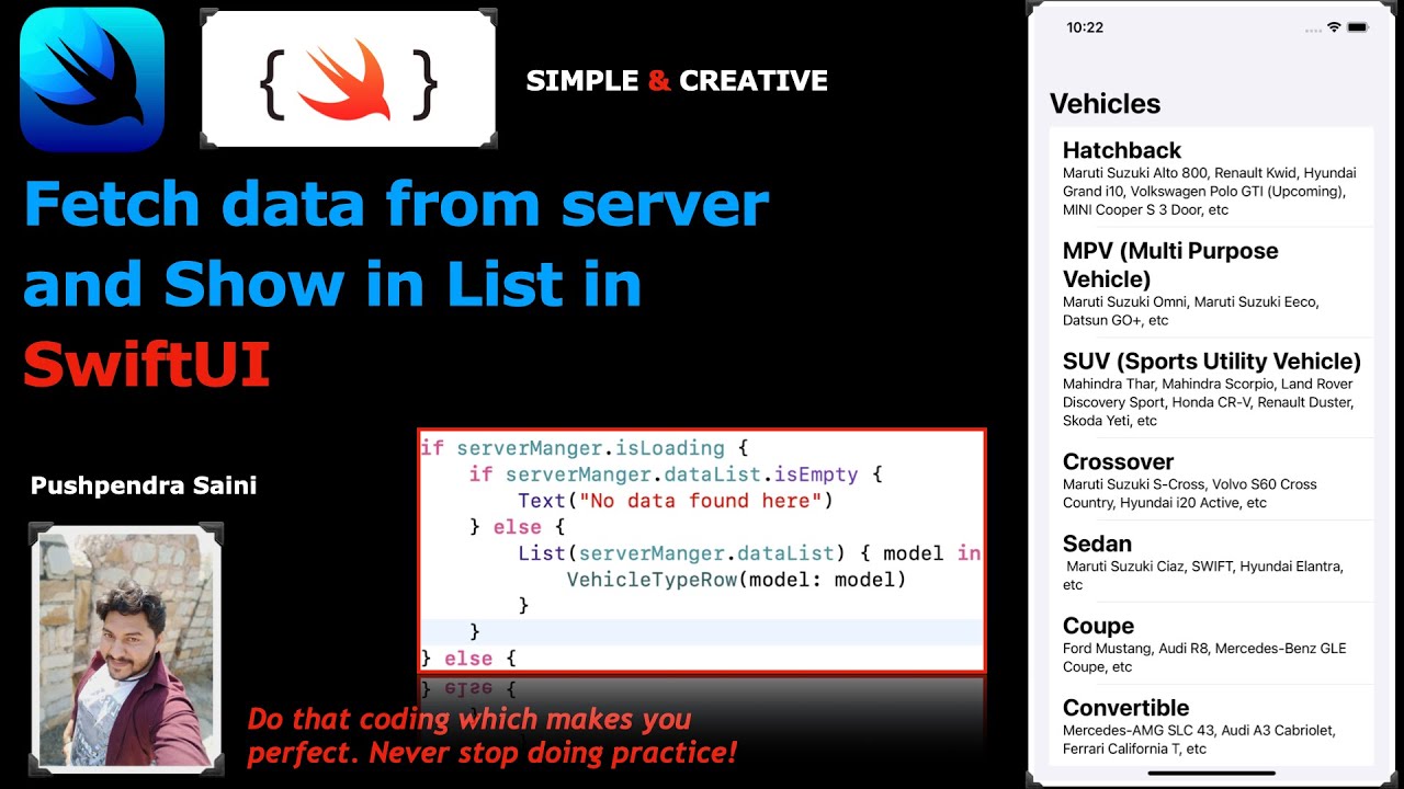 Fetch Data From Server And Show In List In Swift Ui Part 4 Youtube 0617