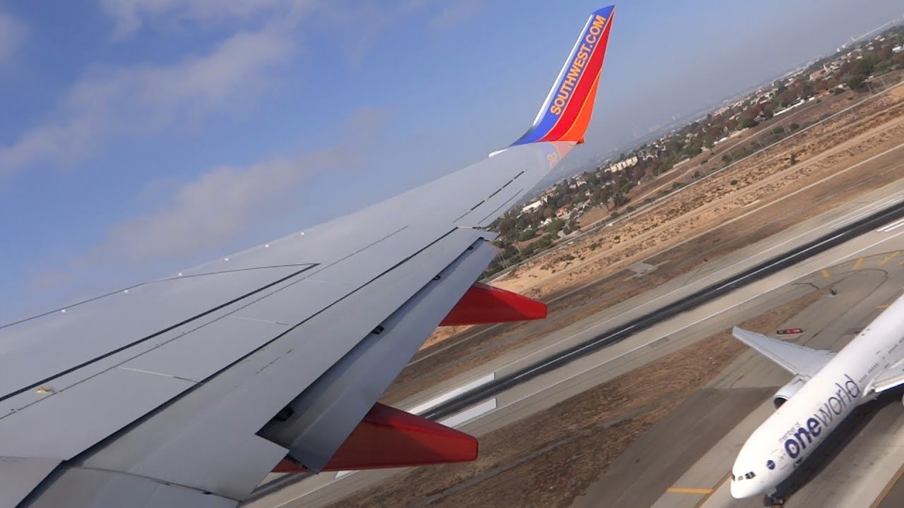 Southwest Airlines B737-8H4 KLAX 24L Takeoff - YouTube
