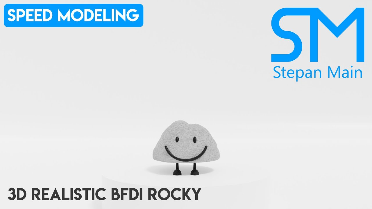 Speed Modeling - 3D Realistic BFDI Rocky in Blender - YouTube