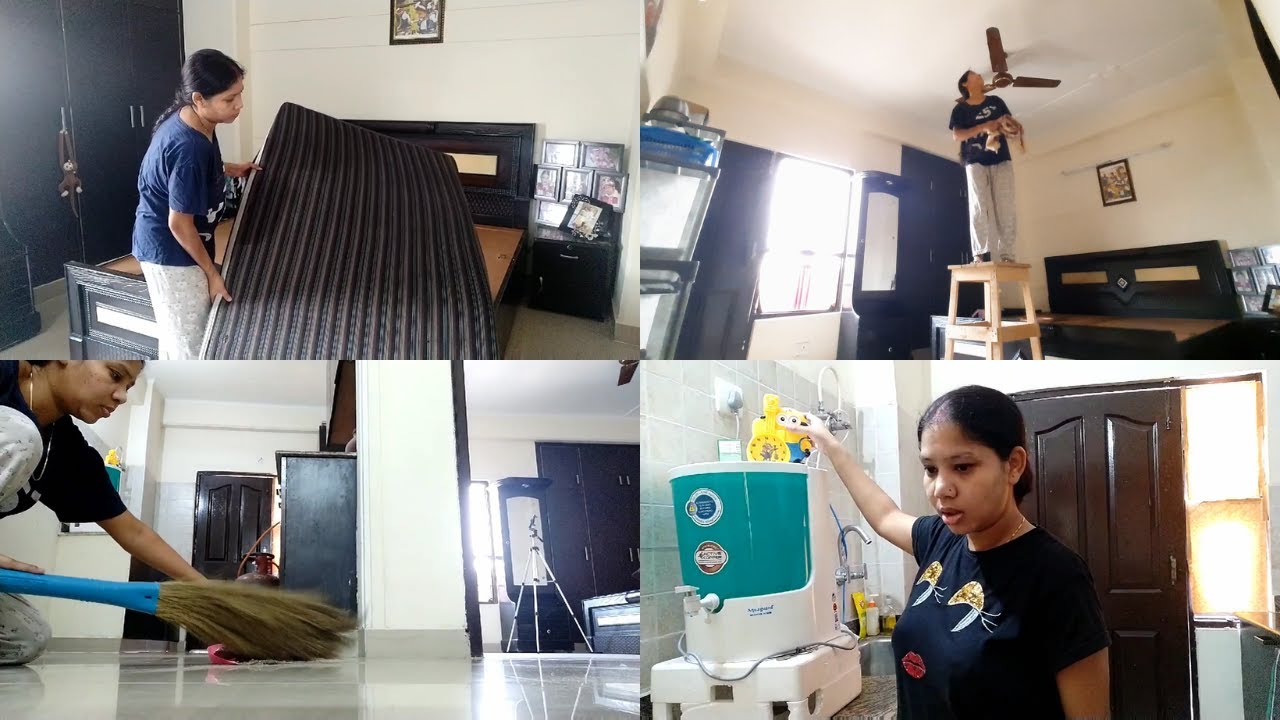 Indian Mom Cleaning Routine || Bedroom Deep Cleaning || Indian Mom ...