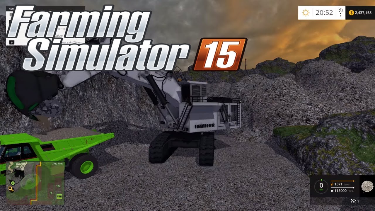 Farming simulator 15 mining clearing some stuff - YouTube