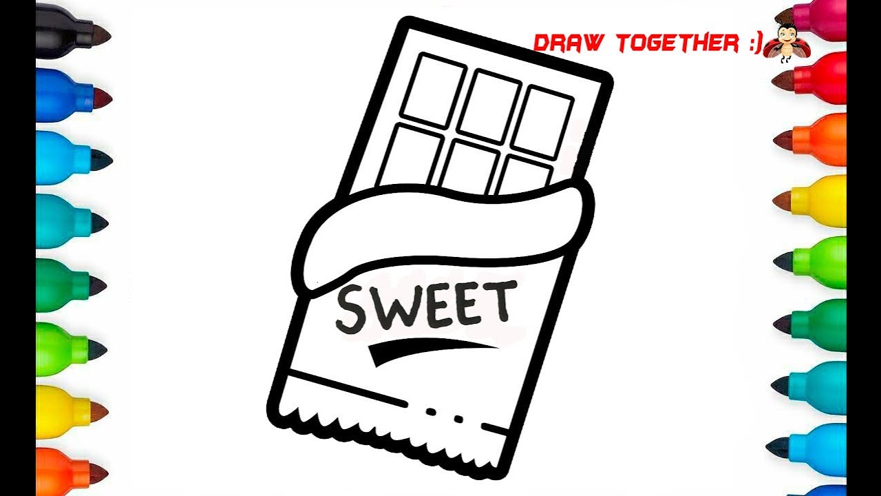 How to Draw a Cute Chocolate / Easy Drawing for Kids - YouTube