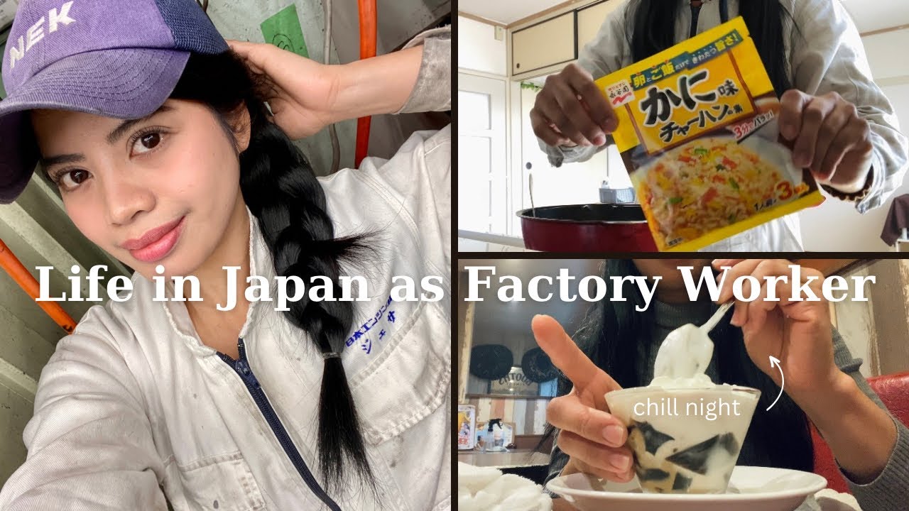 Life in Japan as FACTORY WORKER || Off to work + Dinner with workmates ...