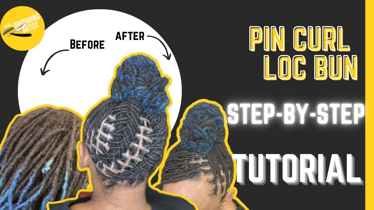 Pin Curl Loc Bun Tutorial 🪄 - YouTube