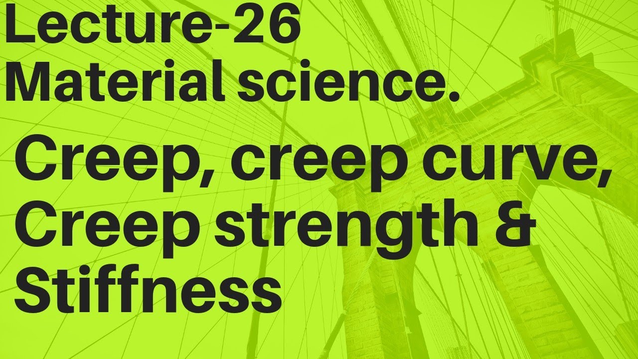 MATERIAL SCIENCE Lec-26|CREEP,CREEP STRENGTH,CREEP CURVE, CREEP ...