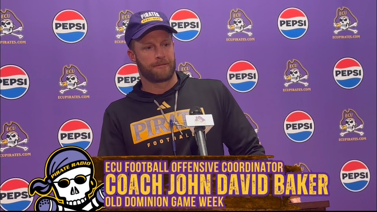 ECU Football Offensive Coordinator Coach John David Baker, Old Dominion ...