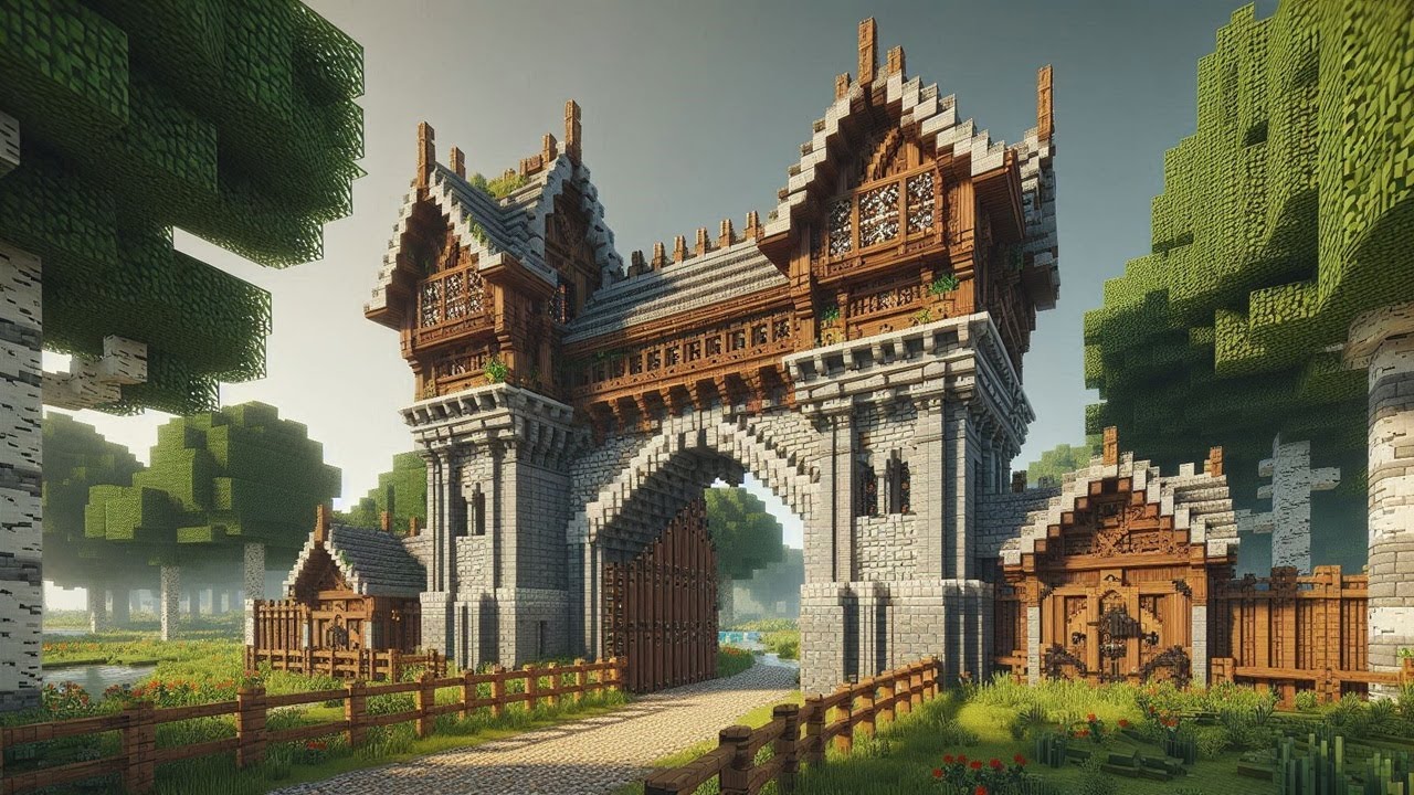 Minecraft Medieval Gatehouse Building Ideas | How to Build? - YouTube