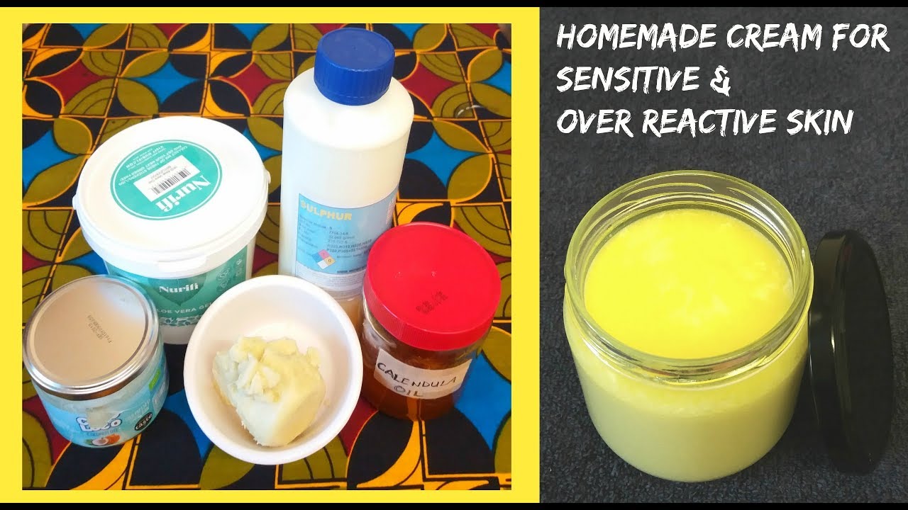 DIY Tutorial /Homemade CREAM for Sensitive/ Over-reactive SKIN ...