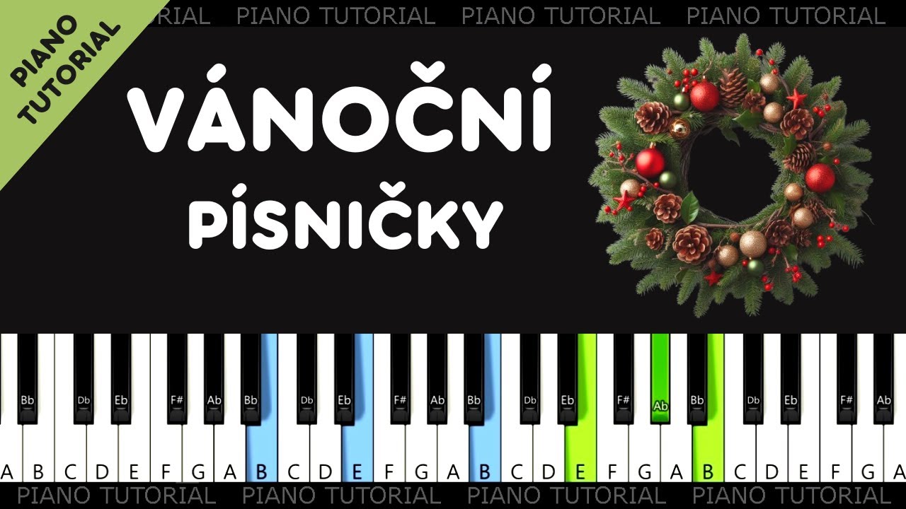 Vánoční písničky MIX - Vánoce na míru, Popelka, Mrazík... (piano ...