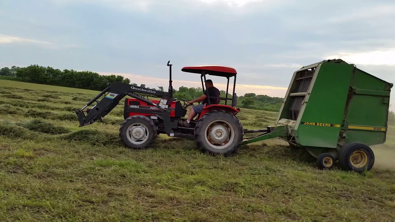 Agco Allis 4650 with 535 john deere - YouTube
