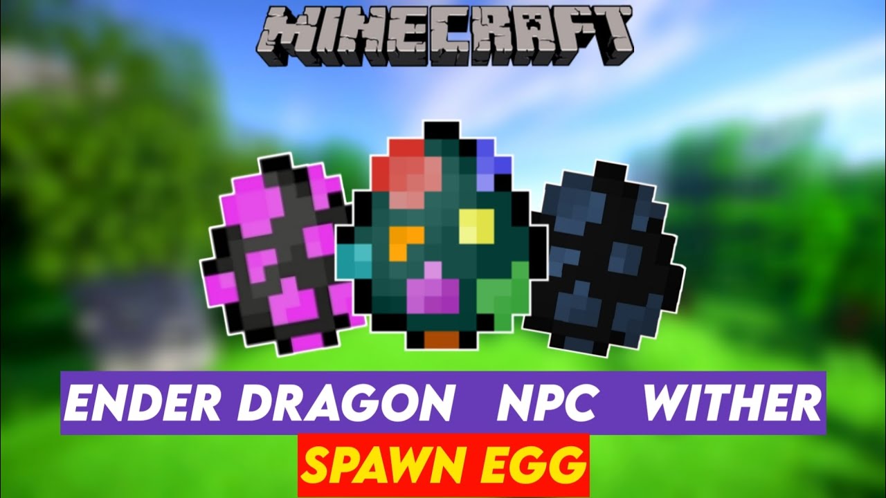 Top 3 Secret Spawn Egg in Minecraft | Ender Dragon, NPC, Wither Spawn Egg - YouTube