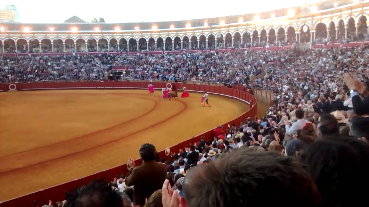 Bullfight: sword placement and standing ovation - YouTube