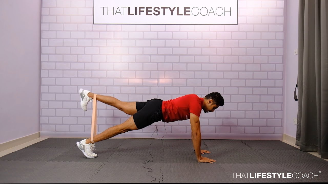 BANDED PLANK LEG LIFTS - YouTube