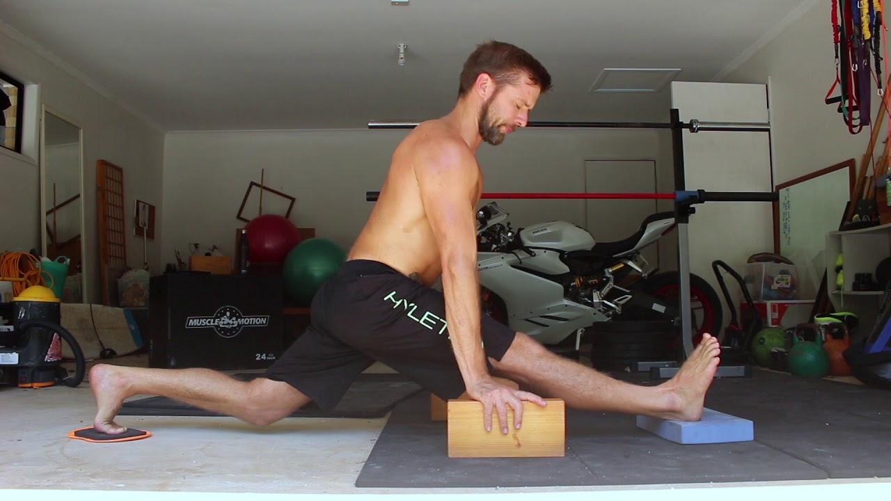 Front Splits, Assisted, Front Foot Elevated - YouTube