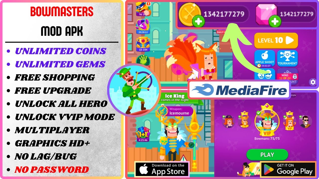 BOWMASTERS MOD APK NEW UPDATE 2024 VERSION 6.2.0 - UNLIMITED MONEY & UNLOCK ALL CHARACTER - YouTube
