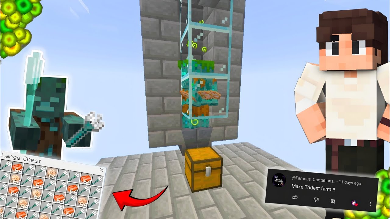 I MADE TRIDENT/XP FARM ON DEMAND !! 😱 | TUTORIAL | MINECRAFT 1.21 - YouTube