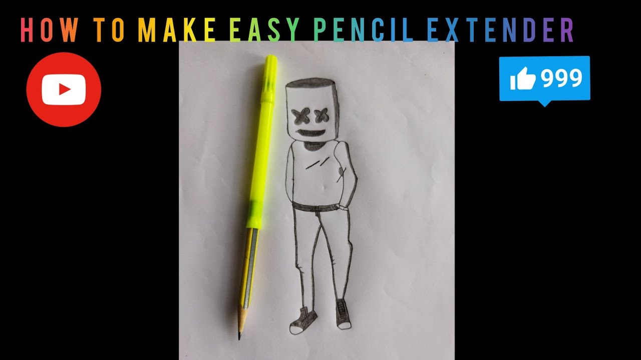 How to make a easy pencil extender # craftidiot# - YouTube