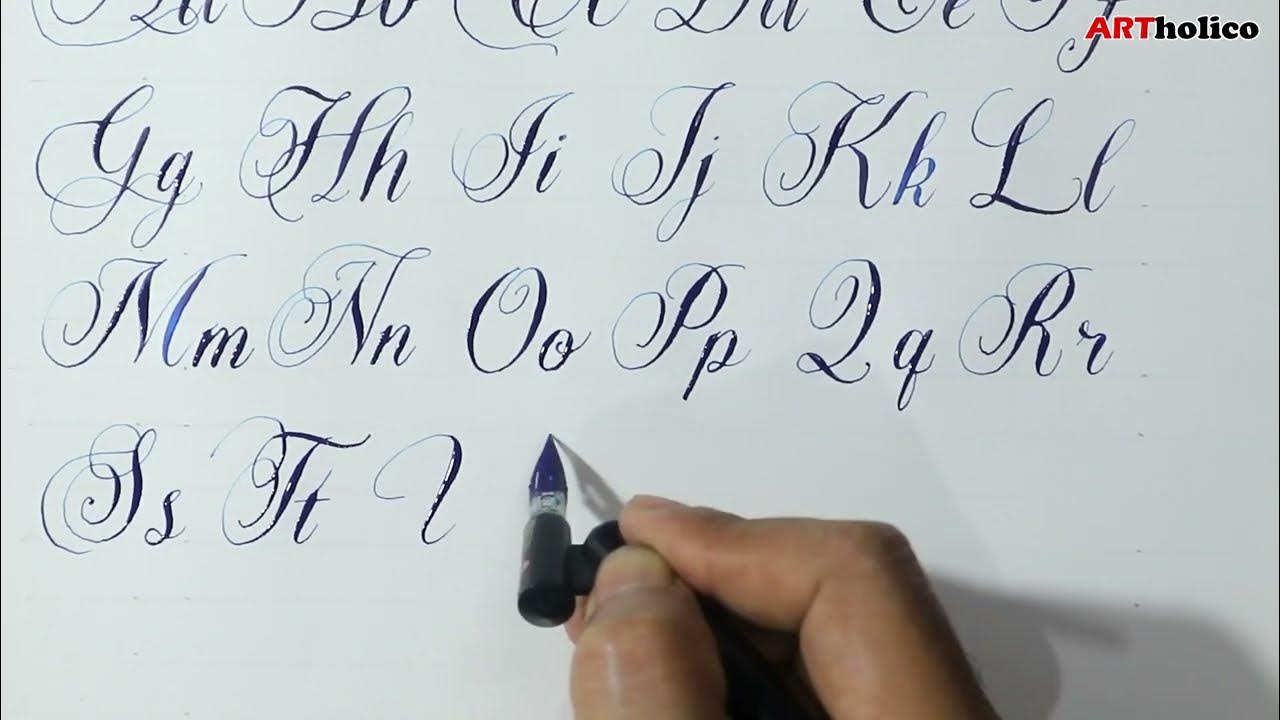 How to Improve Alphabet Calligraphy Letters a z Handwriting English ...