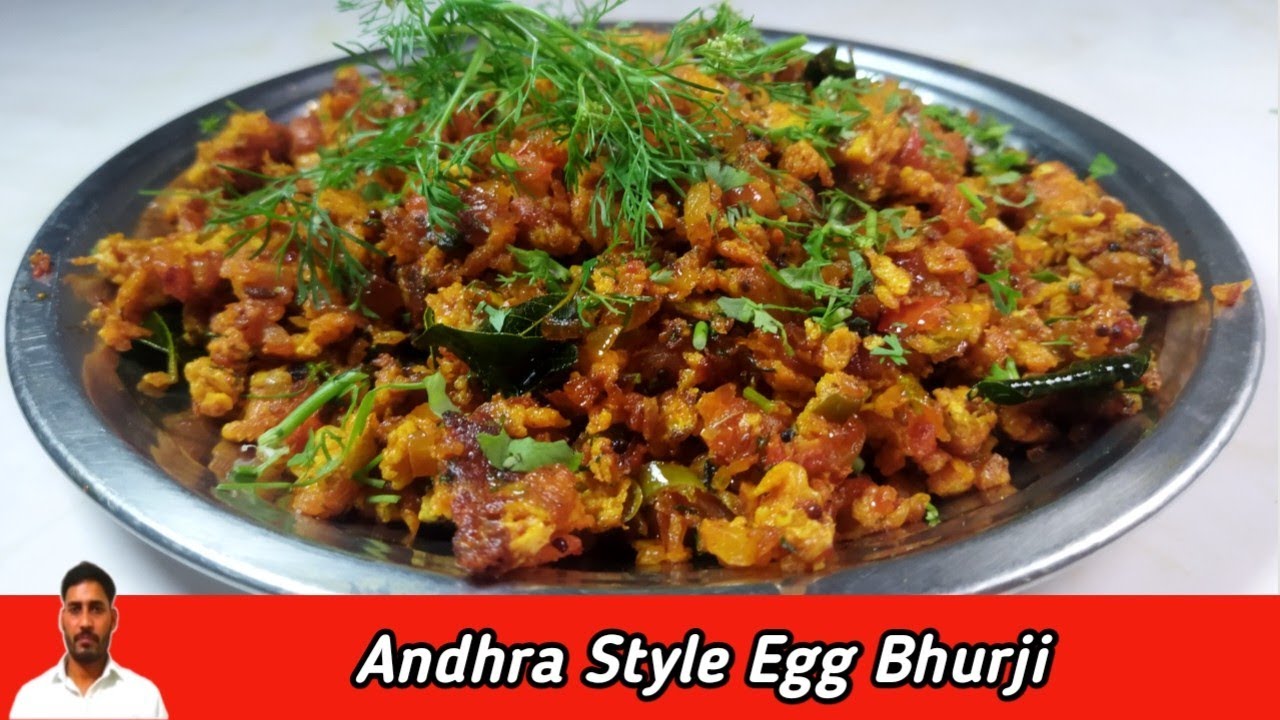 EGG BHAJI ANDHRA STYLE | MASALA EGG SCRAMBLE RECIPE | EGG BHURJI GRAVY ...