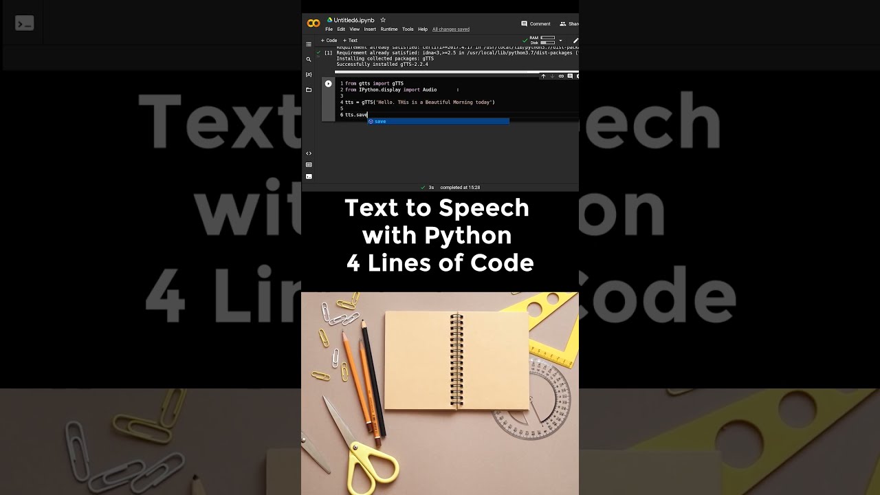Text To Speech Python 4 Lines Of Code YouTube Text To Speech Python 4 Lines Of Code YouTube